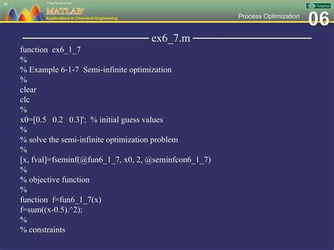 Ch 06 Matlab Applications In Chemical Engineering陳奇中教授教學投影片 Ppsx