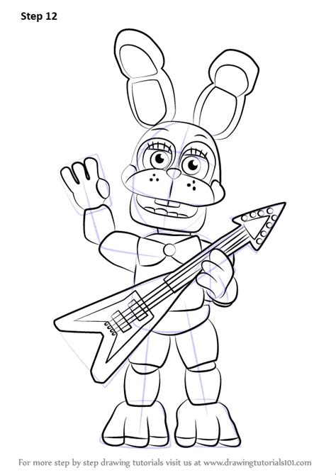 Learn How To Draw Toy Bonnie From Five Nights At Freddys Five Nights At Freddys Step By Step