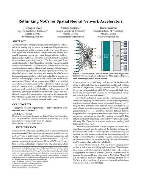 Rethinking Nocs For Spatial Neural Network Accelerators Microswitch