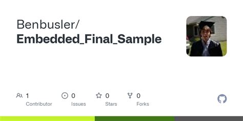 Github Benbusler Embedded Final Sample