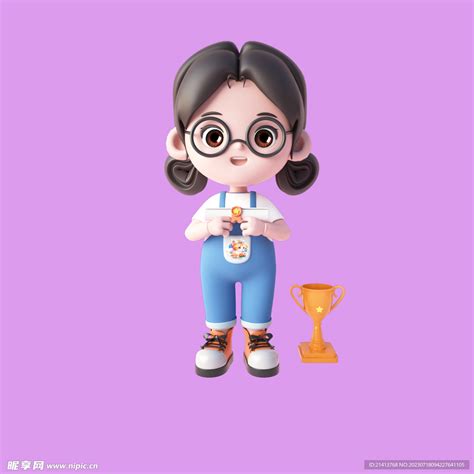 3d动画女孩 设计图 动漫人物 动漫动画 设计图库 昵图网