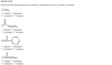 Solved Question 16 28 Identify Each Of The Following Groups