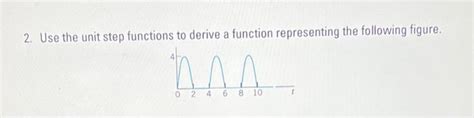 Solved 2 Use The Unit Step Functions To Derive A Function