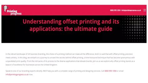 Ppt Understanding Offset Printing And Its Applications The Ultimate Guide Copy Powerpoint