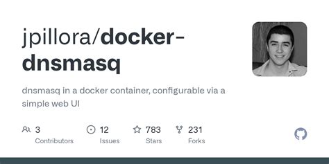 Github Jpilloradocker Dnsmasq Dnsmasq In A Docker Container Configurable Via A Simple Web Ui