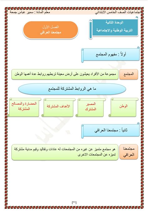 ملخص اجتماعيات الصف الخامس الابتدائي 2023