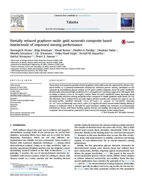 Pdf Partially Reduced Graphene Oxidegold Nanorods Composite Based
