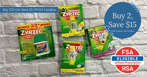 Zyrtec Catalina Save Up To 7 50 Each On 30 40 Ct And 24 Ct Chewable Allergy Medication At