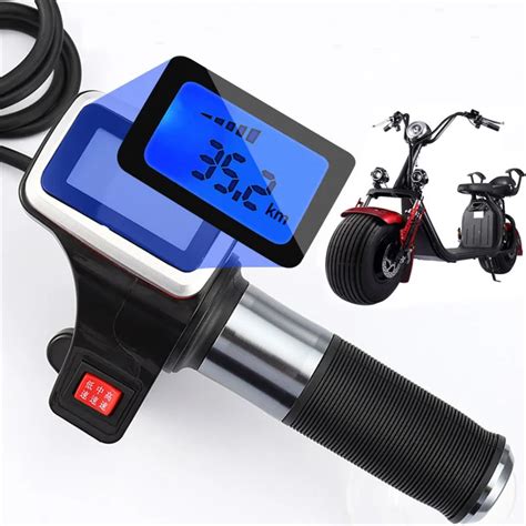 전기 자전거용 알루미늄 합금 속도 핸들 Ebike 용 3 기어3 기어 트위스트 스로틀 12v 72v 속도 가속기 왼쪽
