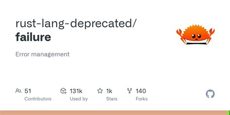 Github Rust Lang Deprecated Failure Error Management