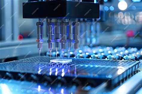 Premium Photo A Pick And Place Machine Attaches Silicon Dies To A Substrate In A Semiconductor