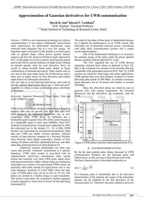 Approximation Of Gaussian Derivatives For Uwb Communication Pdf