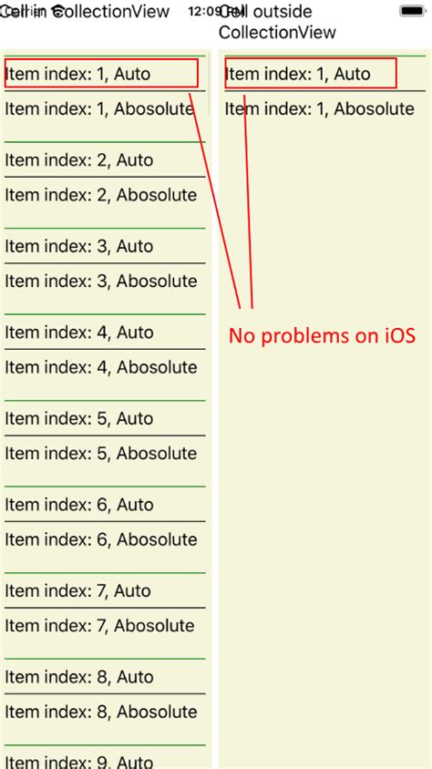 [bug] [collectionview] [android] cells doesn t render labels inside row