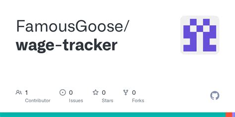 Github Famousgoosewage Tracker