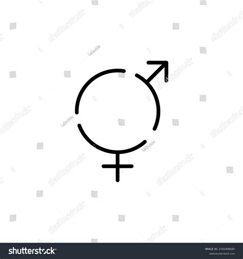 Gender Sign Male Female Dotted Line Stock Vector Royalty Free 2192498085 Shutterstock