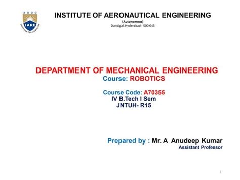 Introduction To Robotics1 Finals Lesson2pptx