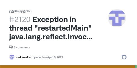 Exception In Thread RestartedMain Java Lang Reflect InvocationTargetException At Java Base Jdk