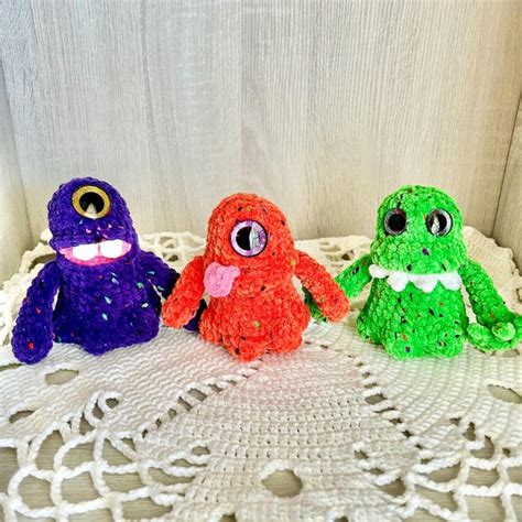 Small Blob Monsters Crochet Pattern By Crafty Intentions Downloadable Digital Pdf Etsy