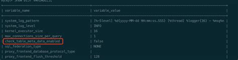 Show Dist Variables Return Wrong Props `checktablemetadataenabled` · Issue 25332 · Apache