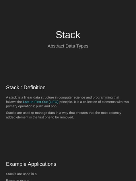 Stack Abstract Data Types Pdf Computing Formal Methods