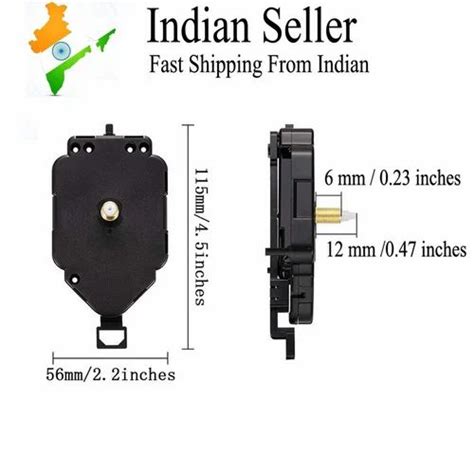 Black 12 Mm Pendulum Machine Yonota Pvc Clock Movement Machine Size
