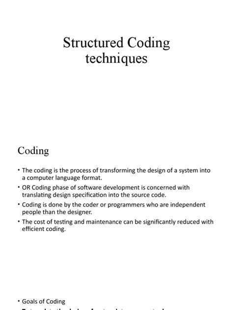 Structured Coding Techniques Of Software Development Pdf Data Type