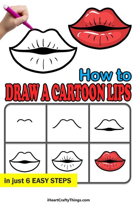 How To Draw Cartoon Lips A Step By Step Guide Drawings Step By Step
