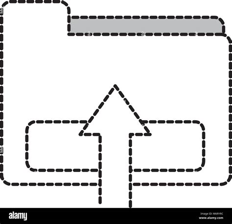 Dotted Shape File Folder Loading Data Information Vector Illuctration
