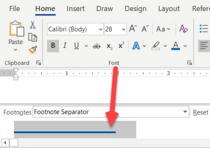 Delete Or Change The Separator Line For Footnotes And Endnotes Office Watch