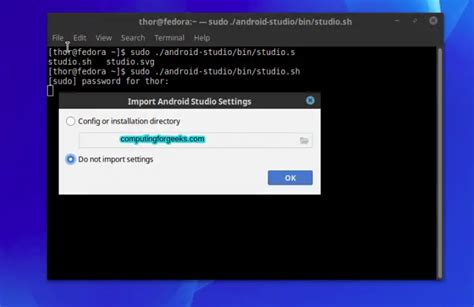 Installing Android Studio On Fedora ComputingForGeeks