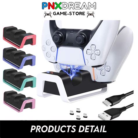Ps5 Pgtech Led Indicator Charging Dock For Dualsense Controller Controller Not Included