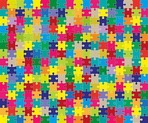 Jigsaw Puzzle Grid Templatecolor Vector Illustration Detail Game