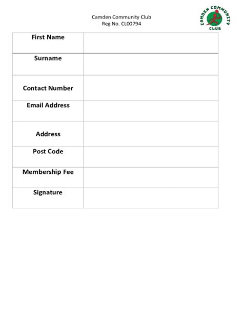 Fillable Online Ccl Membership Form Basic Fax Email Print Pdffiller