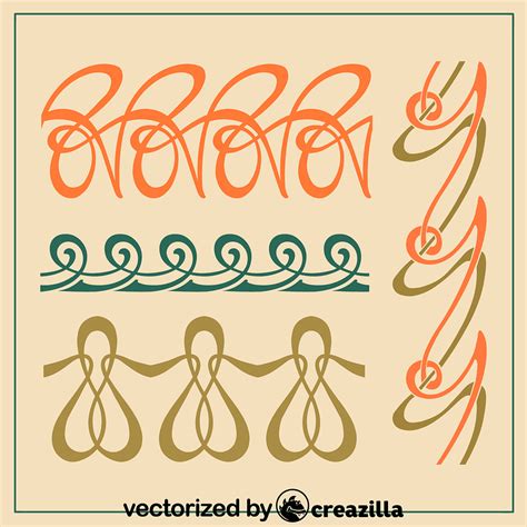 Art Nouveau Curvilinear Shapes By Maurice Pillard Verneuil Vector Free Download Creazilla