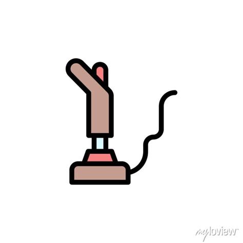 Joystick Game Controller Icon Simple Color With Outline Vector • Wall