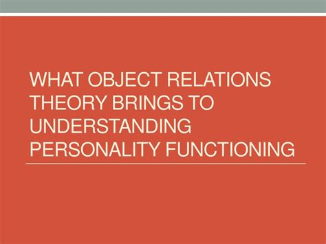 Ppt Introduction To Transference Focused Psychotherapy Tfp