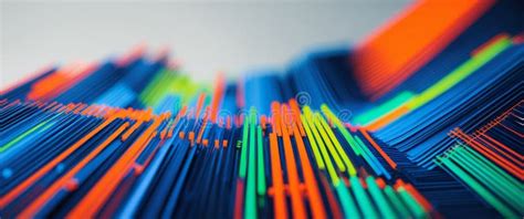Abstract Colorful Data Visualization Chart Of Lines Bars And