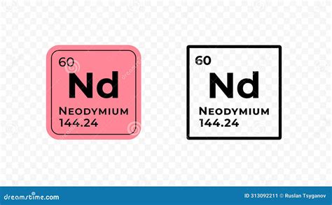 Neodymium Chemical Element Of The Periodic Table Vector Stock Vector Illustration Of Universe
