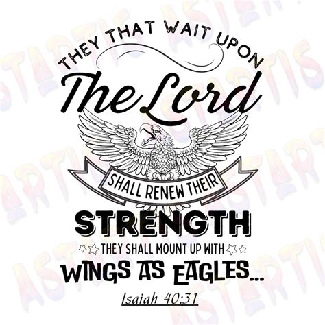 They That Wait Upon The Lord Png Isaiah 4031 Kjv Png File Instant Download Strength Bible