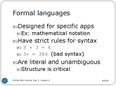 Day 1 Lesson 2 Fundamentals Of Programming Languages