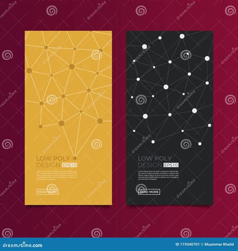 Modern Vector Templates Abstract Geometric Background With Connected Lines And Dots Stock