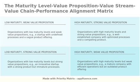 Maturity Level Value Proposition Value Stream Value Chain Performance