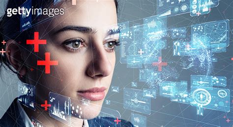 Authentication By Facial Recognition Concept Biometric Security