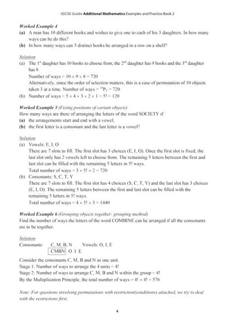 Igcse Guide Additional Mathematics Examples And Practices Book 2 Cpd Singapore Education