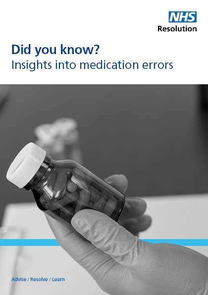 Did You Know Insights Into Medication Errors NHS Resolution