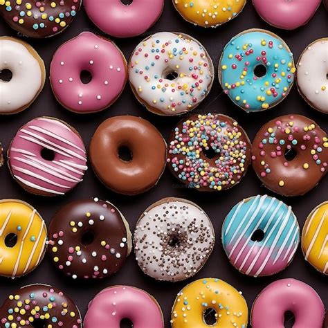 Premium Ai Image Photo Of Various Assorted Colorful Donut Isolated On