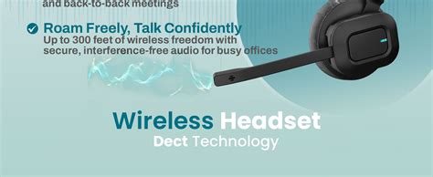 Innotalk Wireless Headset Compatible With Poly Polycom Edge E100 E220 E300 E320