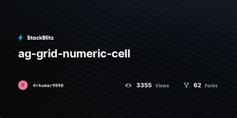 Ag Grid Numeric Cell Stackblitz