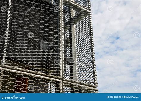 Steel Cladding Of A Building With A Expanded Metal Lattice Structure Steel Cladding Of A Building With A Expanded Metal Lattice Structure