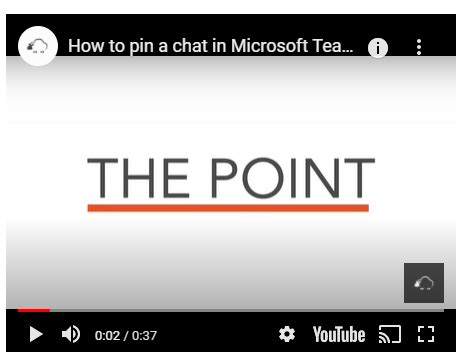 Pin A Chat In Microsoft Teams